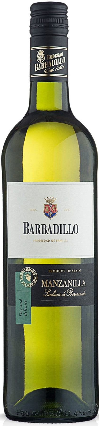 Barbadillo Manzanilla Extra Dry Sherry 75cl – Distillers Direct