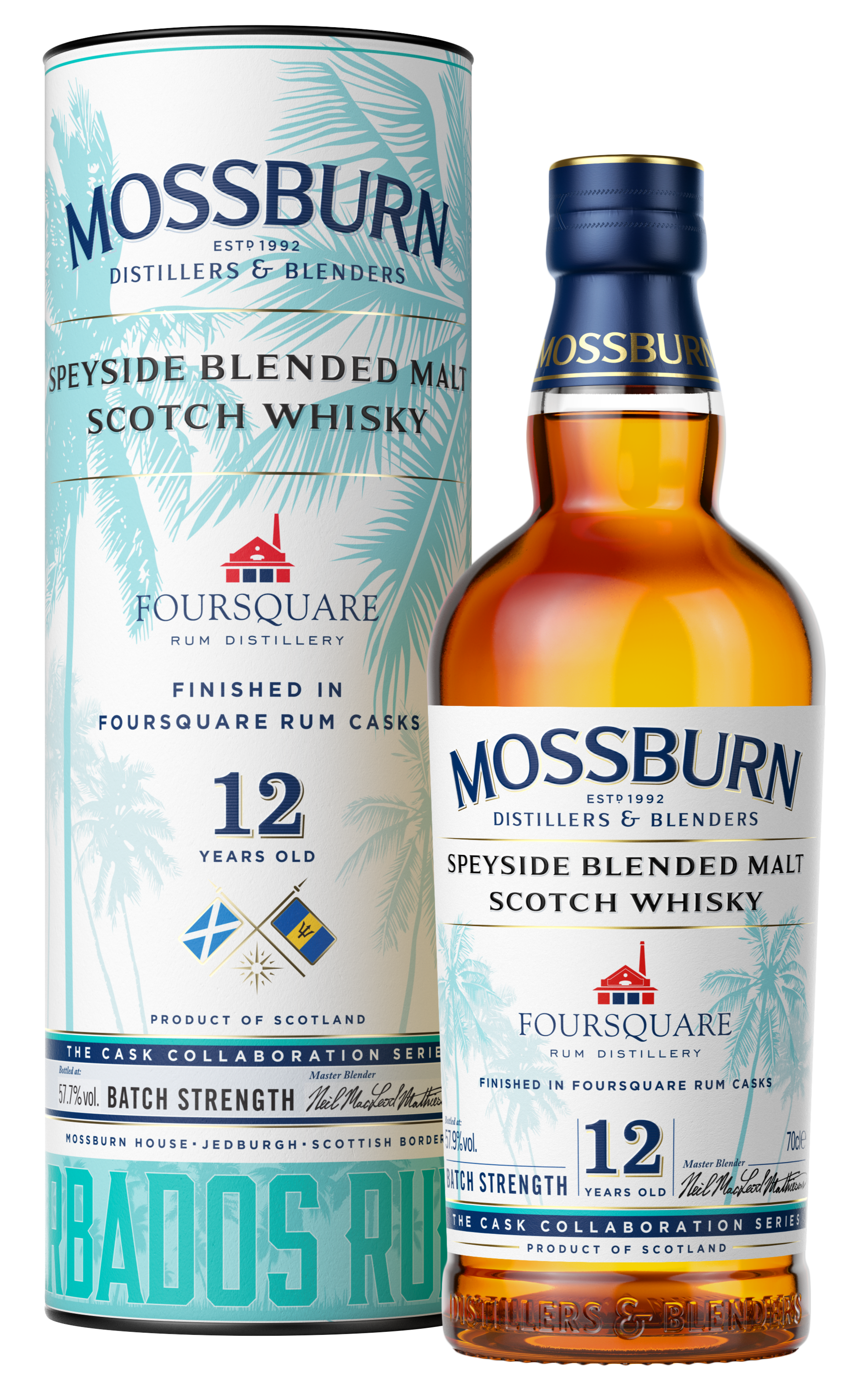 Mossburn Foursquare Collaboration 12 Year Old Speyside Blended Malt Wh ...