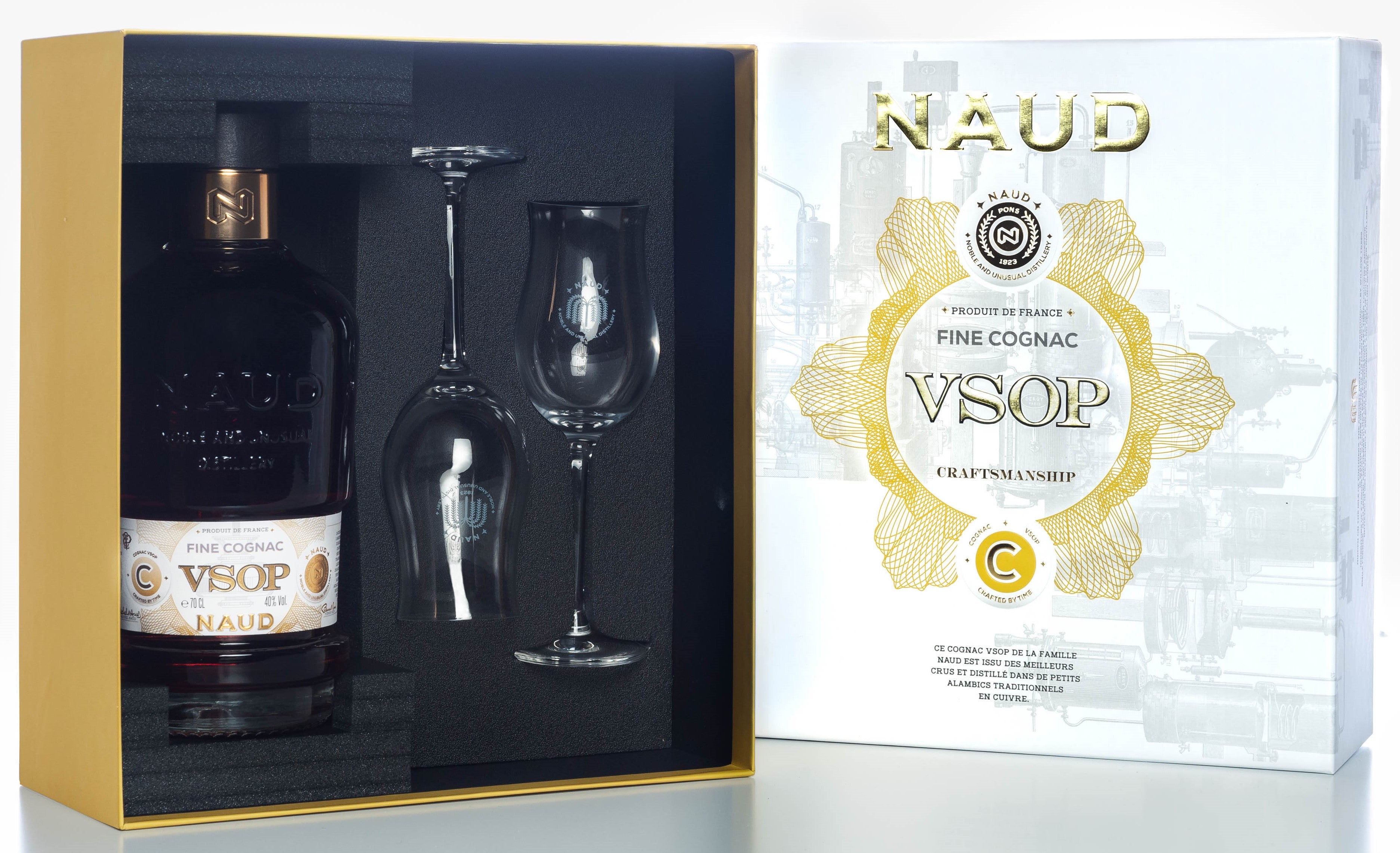 Naud VSOP Cognac Gift Pack 70cl – Distillers Direct