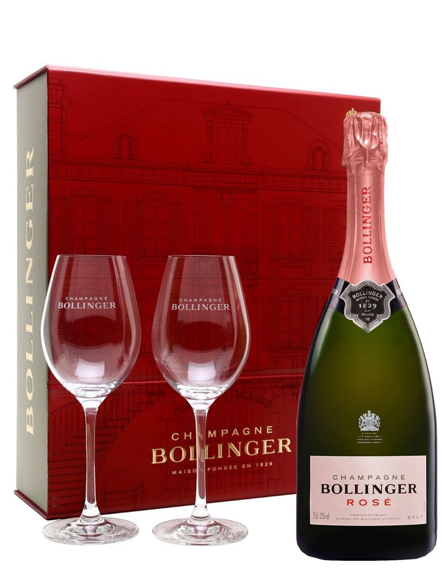 Bollinger Rose 75cl Gift Set – Distillers Direct