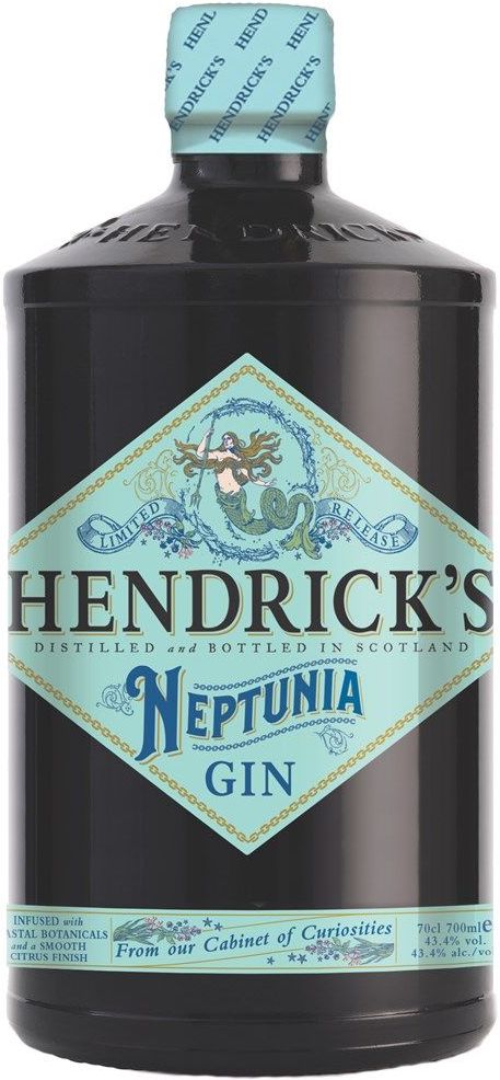 Hendrick's Neptunia Gin 70cl + Free Set Of Hendricks Coasters ...